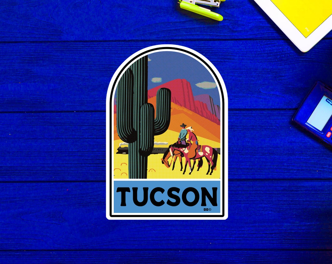 Vintage Tucson Vinyl Decal Sticker 3.75" X 2.75" Arizona - Etsy
