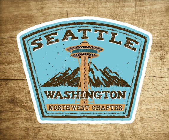 Seattle Washington Vinyl Sticker Decal 3.75 Wide Pacific | Etsy