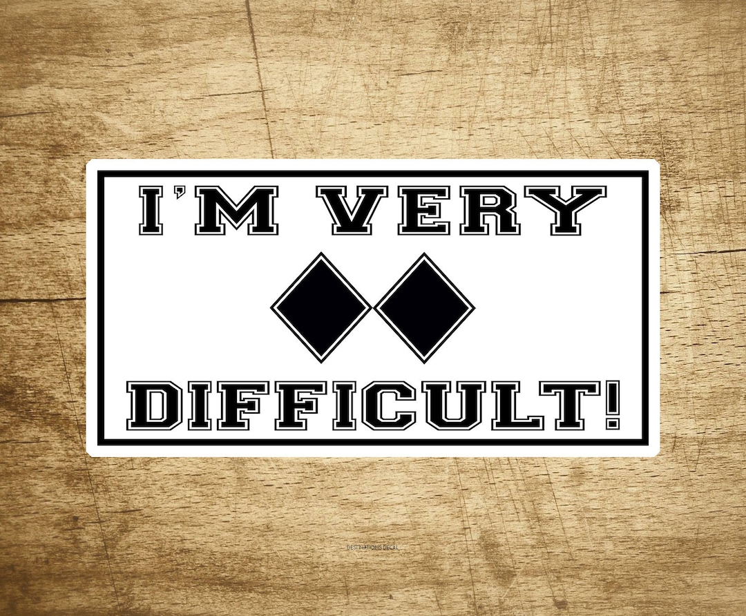 Skiing I'm Very Difficult Decal Sticker 4" X 2" Double Black Diamond - Etsy