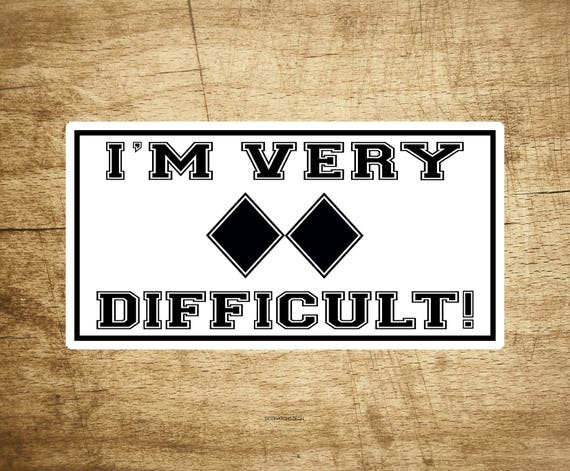Skiing I'm Very Difficult Decal Sticker 4 X 2 - Etsy
