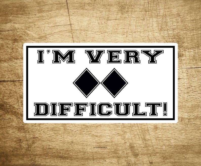 Skiing I'm Very Difficult Decal Sticker 4" X 2" Double Black Diamond - Etsy