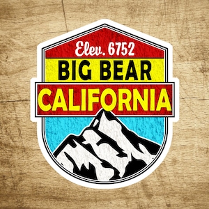 BIG BEAR California Decal Sticker Skiing Ski Mountain 3.75" - Etsy