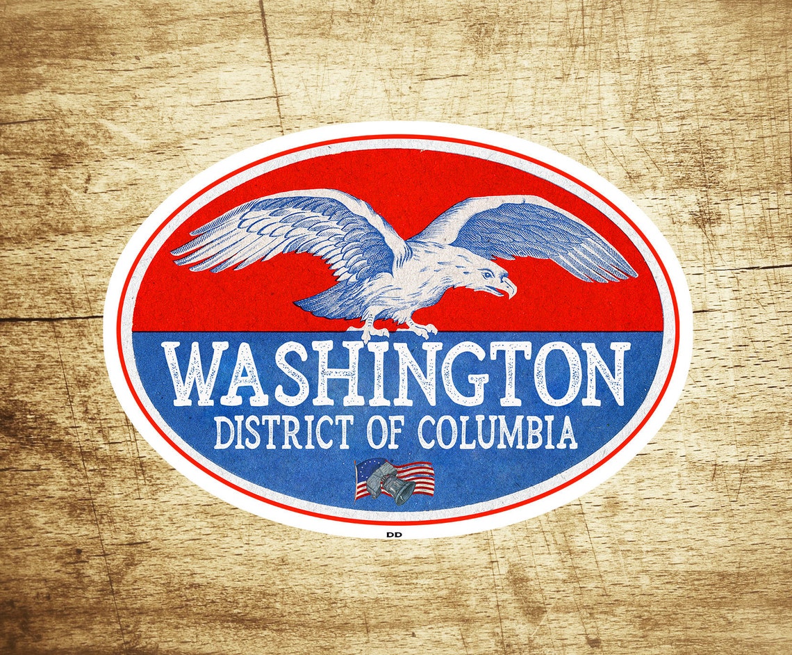 Washington DC Vintage Travel Sticker Decal 3.75 Liberty - Etsy