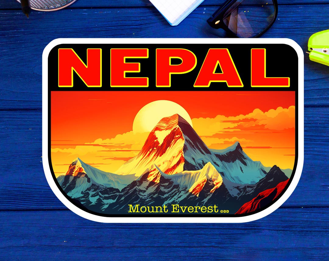 Nepal Sticker 3.9" Indoor Outdoor Mount Everest Travel Souvenir Gift ...