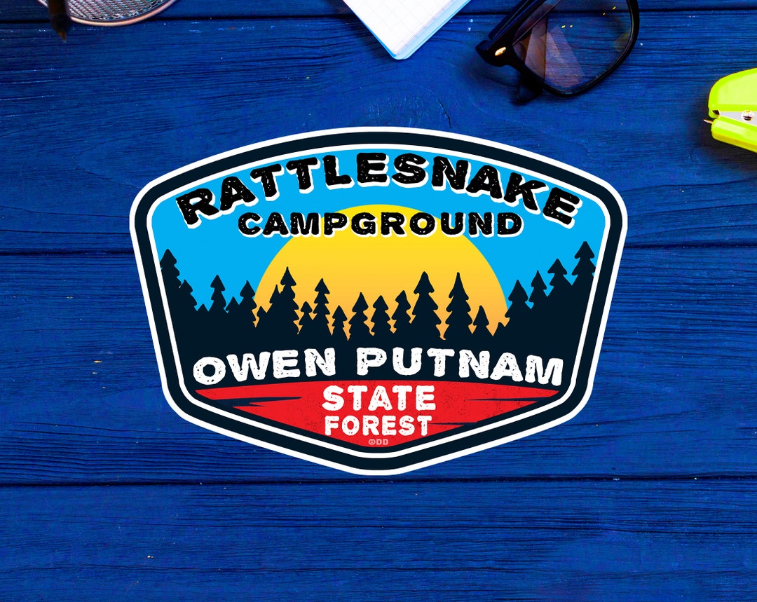 Rattlesnake Campground Sticker Owen Putnam State Forest 3.75" to 5 ...