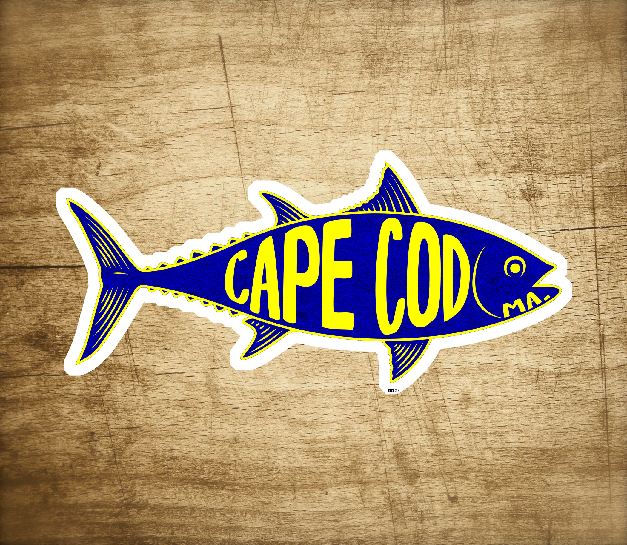 Cape Cod Massachusetts Tuna Fishing Fish Sticker Decal | Etsy