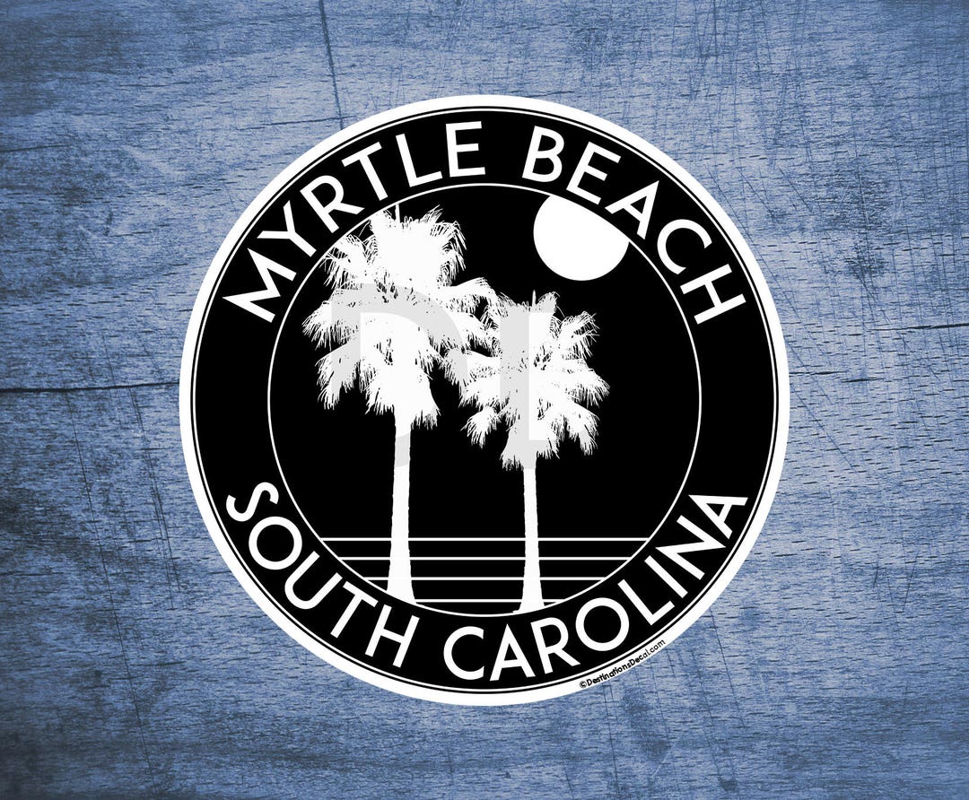 Myrtle Beach South Carolina Beach Sticker Decal 3" X 3" - Etsy