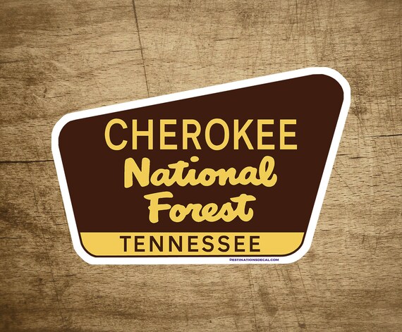 Cherokee National Forest Decal Sticker 3.75 X 2.5 - Etsy