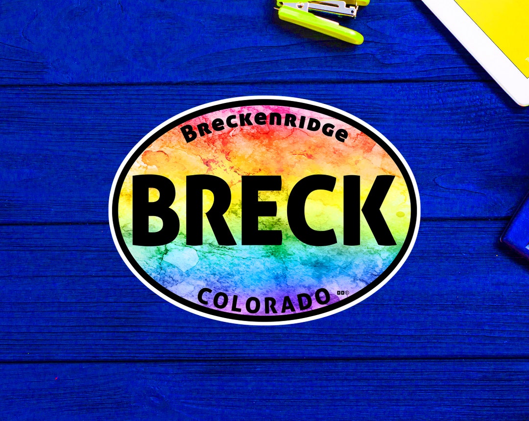 Ski Breckenridge Colorado Skiing Decal Sticker 4" Vinyl Laptop Bumper ...
