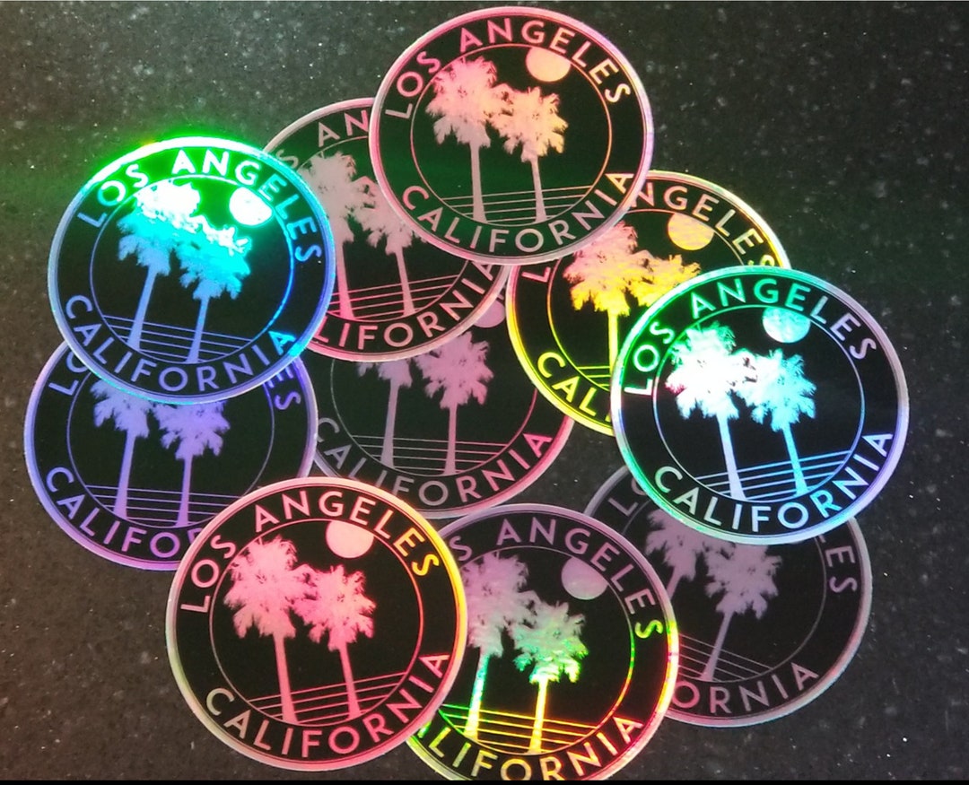 Los Angeles California Hologram Decal Sticker 3" Holographic - Etsy