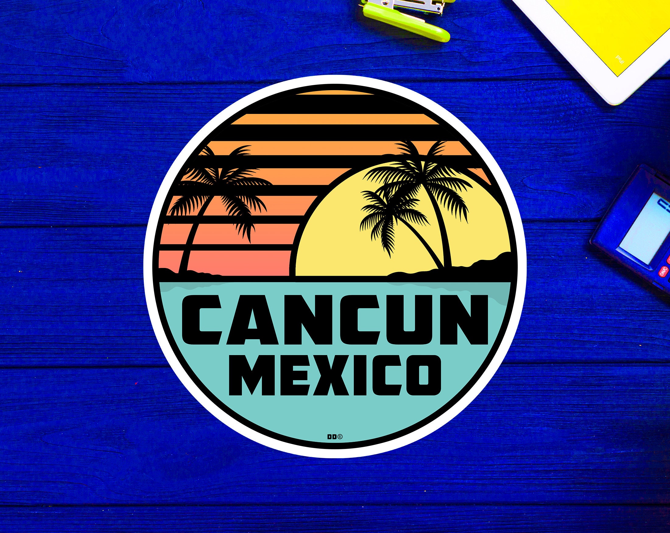 Cancun Mexico Sticker Decal Vinyl Tropical 3" - Etsy