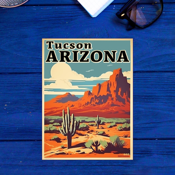 Tucson Vintage Poster - Etsy
