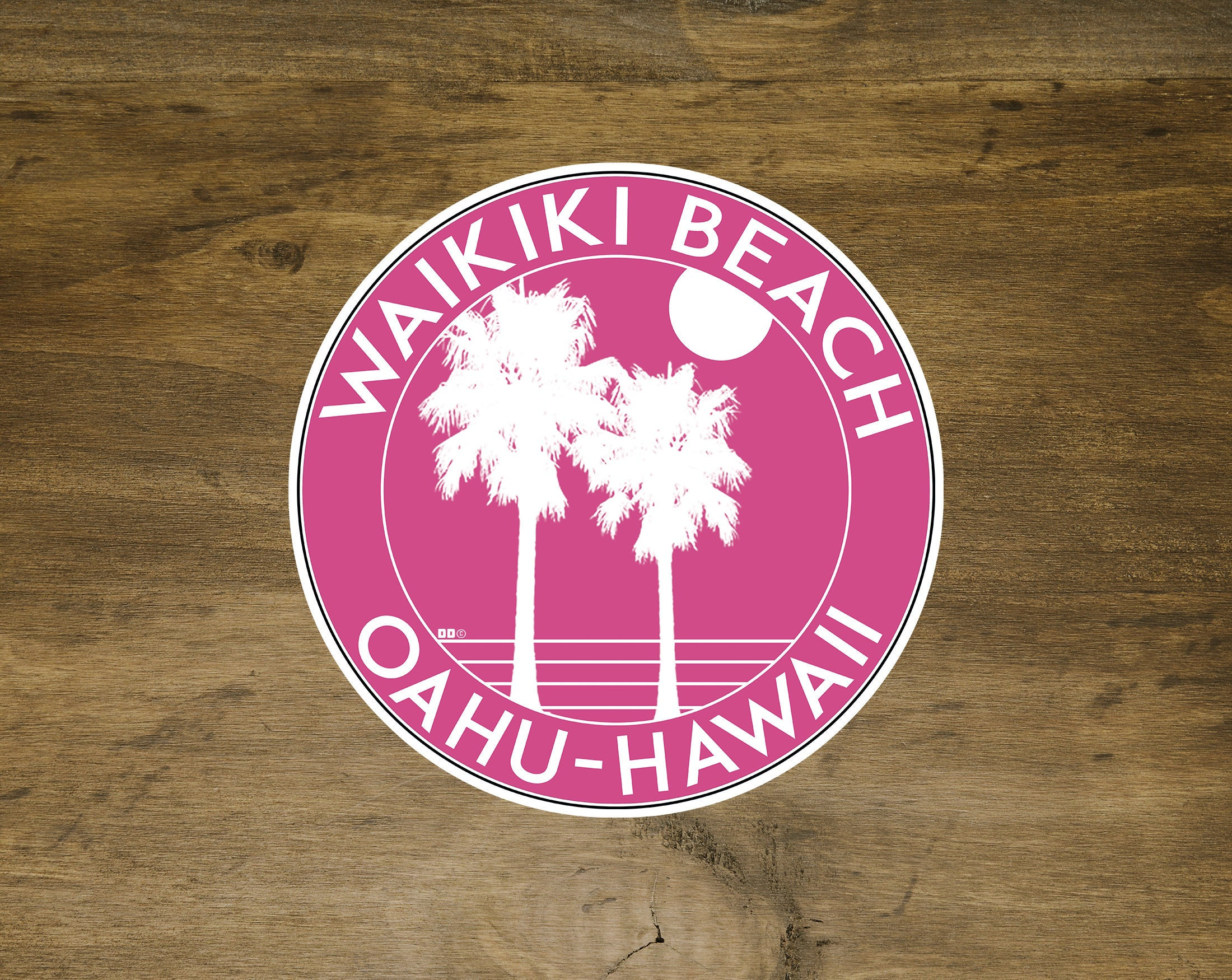 Waikiki Beach Hawaii Sticker Decal Beach Ocean Surfing Vinyl | Etsy