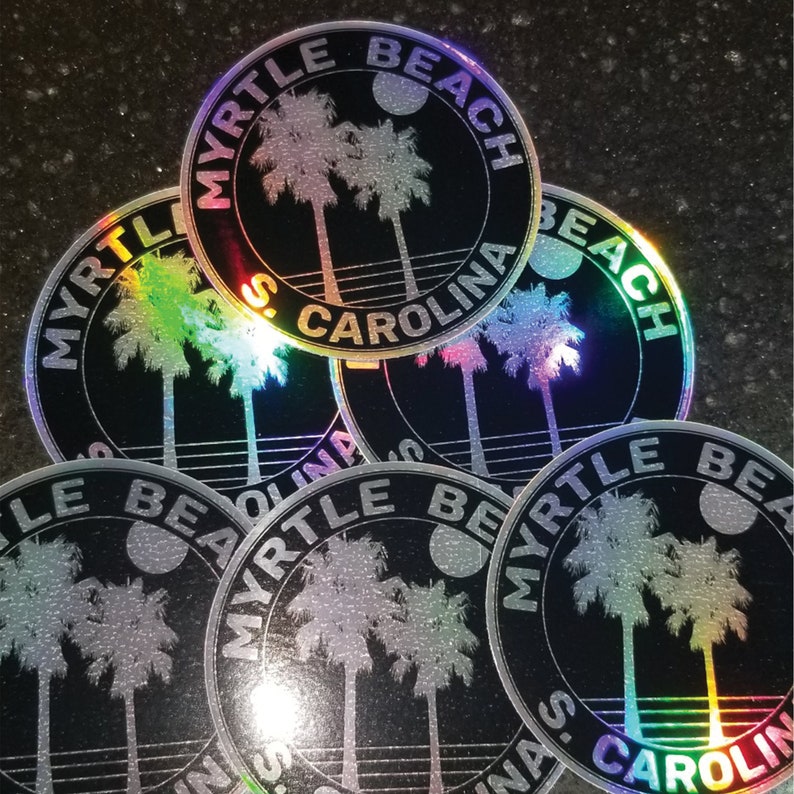 Myrtle Beach Hologram South Carolina Beach Sticker Decal 3" Holographic ...
