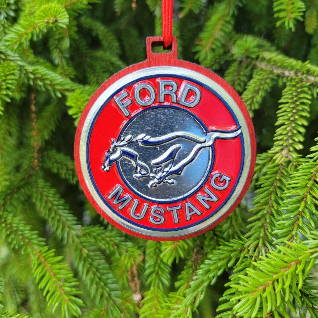 Ford Mustang Ornament Christmas Ornaments Wood and Metal - Etsy
