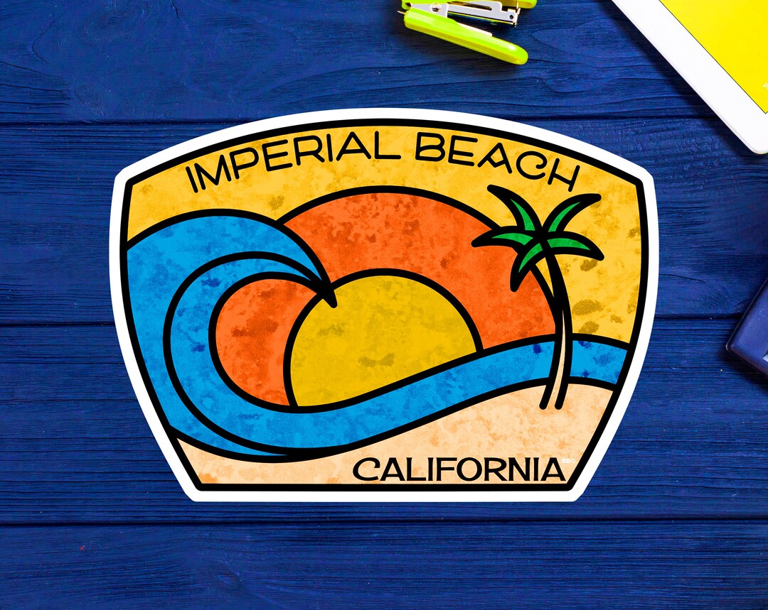 Imperial Beach California Decal Sticker 3.75" X 2.75" Surf San Diego ...