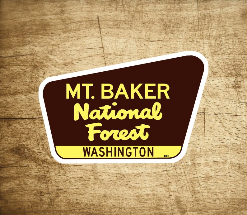 Mount Baker National Forest Decal Sticker 3.75 X 2.5 Washington Park ...