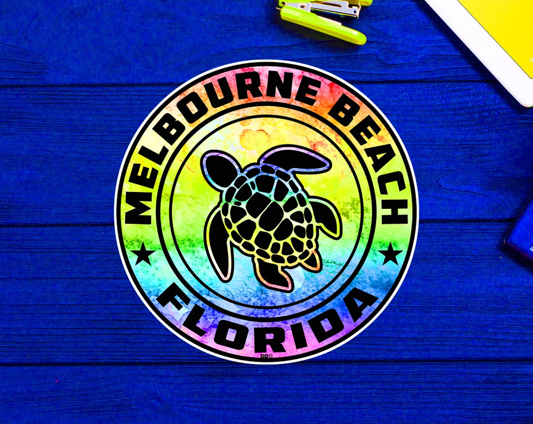 Melbourne Beach Florida Beach Sticker Decal 3" Vinyl Sea Turtle - Etsy