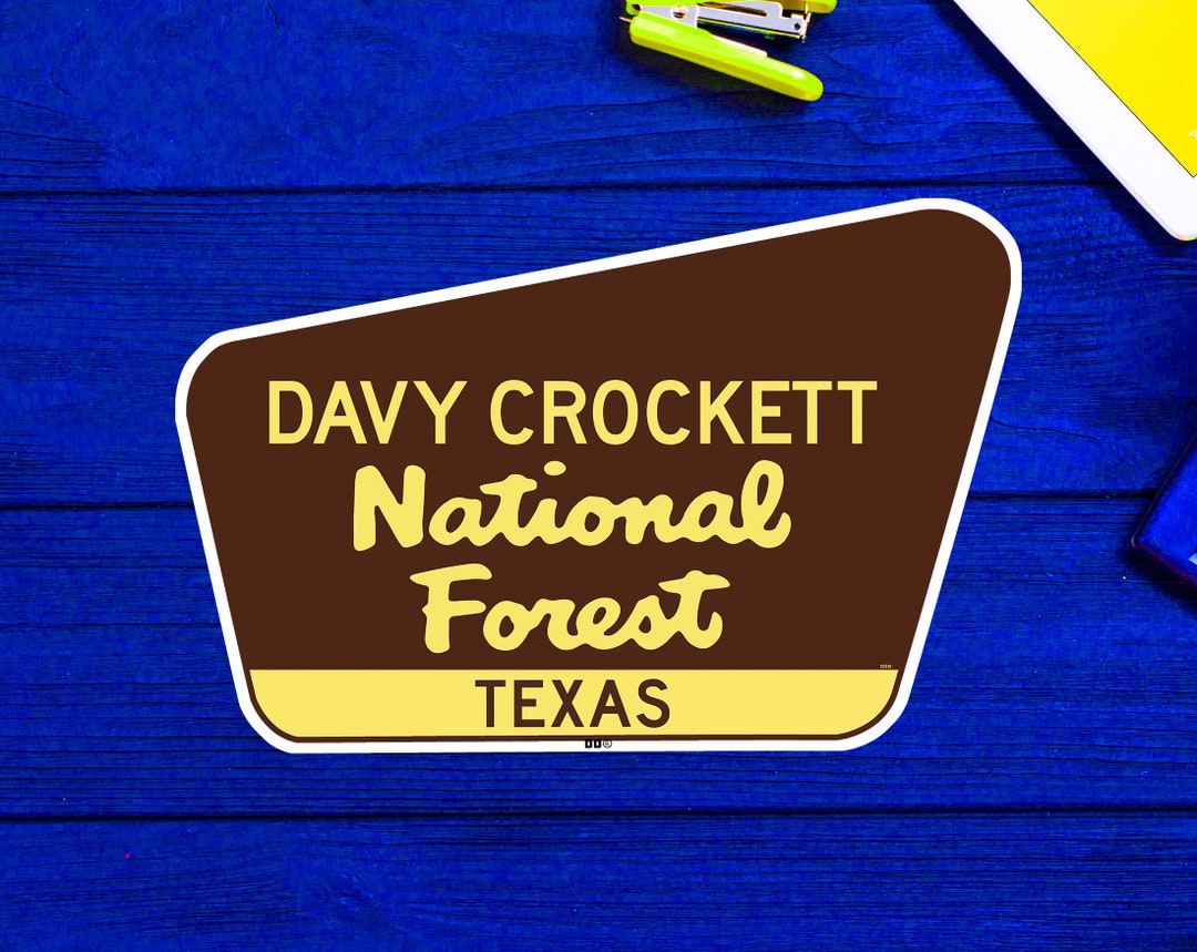Davy Crockett National Forest Decal Sticker 3.75" X 2.5" Texas Park ...