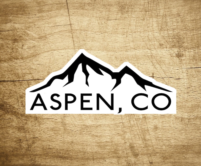 Aspen Colorado Decal Sticker Skiing Ski Mountain 4" X 1.7" - Etsy