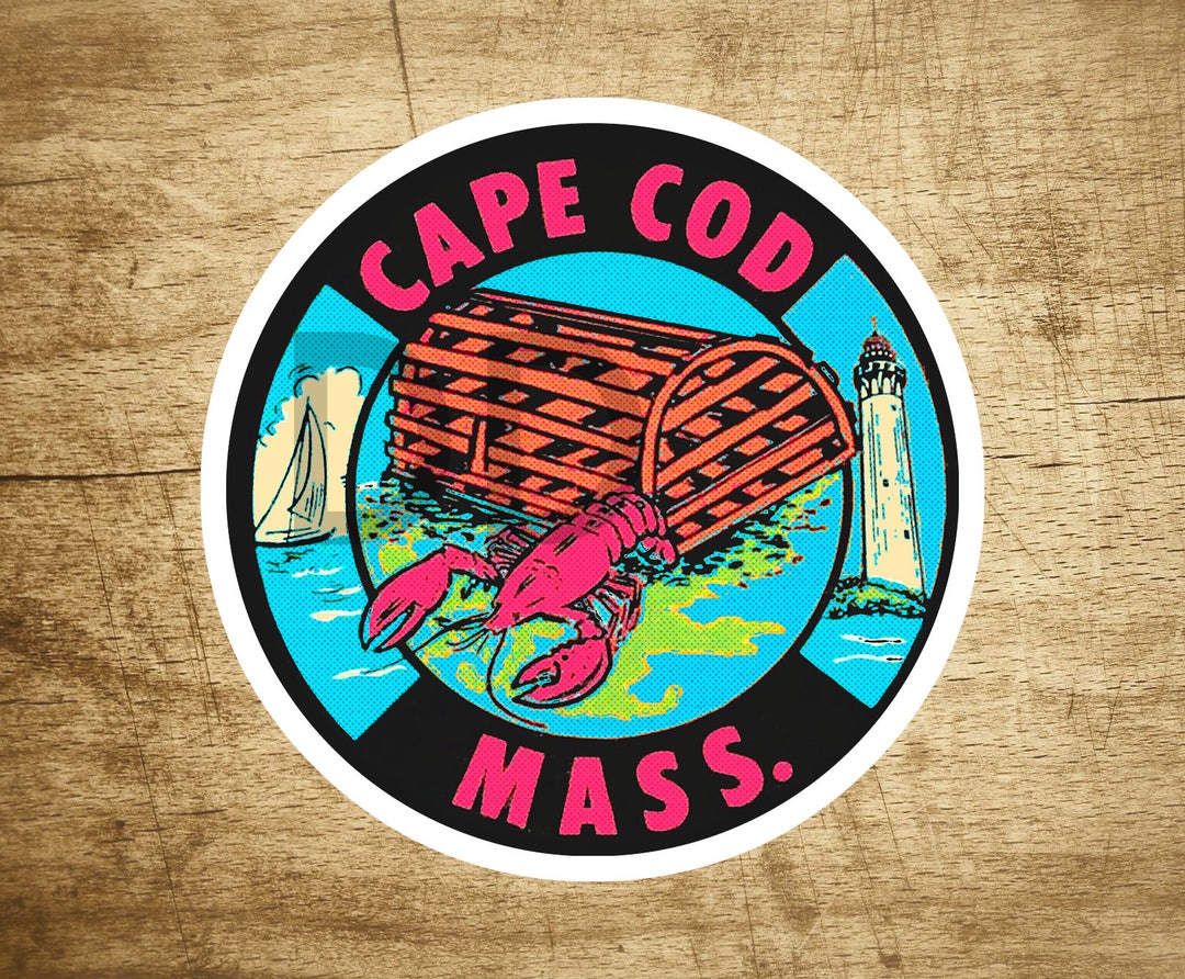 Cape Cod Massachusetts Crabbing Vintage Travel Sticker Decal 3" X 3" - Etsy