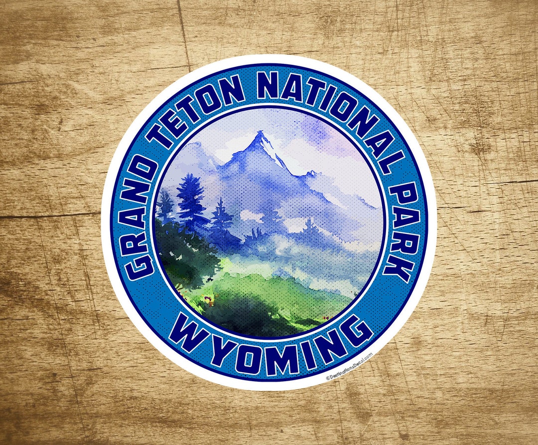 GRAND TETON National Park Wyoming Bear Mountains Sticker Decal 3" - Etsy