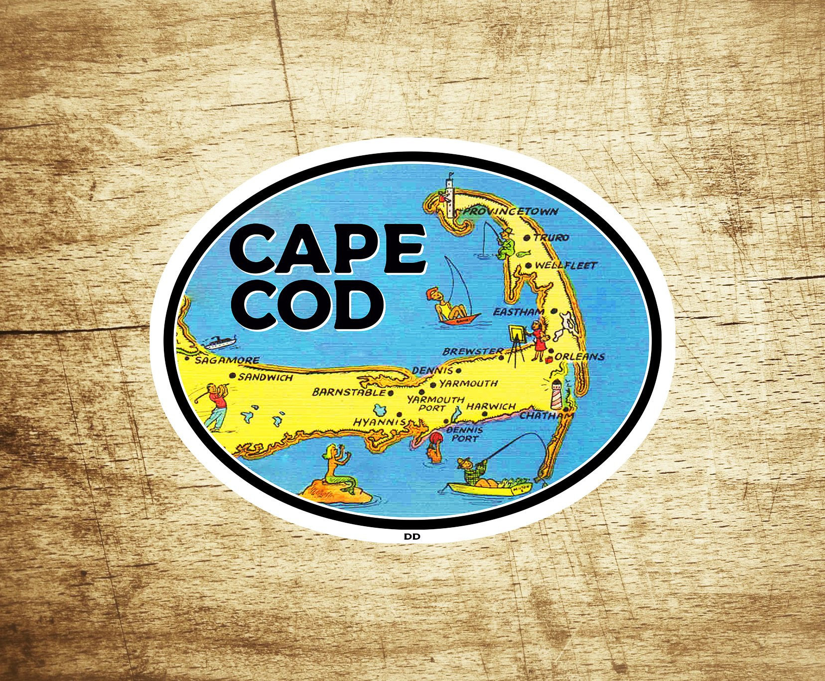 Cape Cod Massachusetts Crabbing Vintage Travel Sticker Decal 3.75" - Etsy