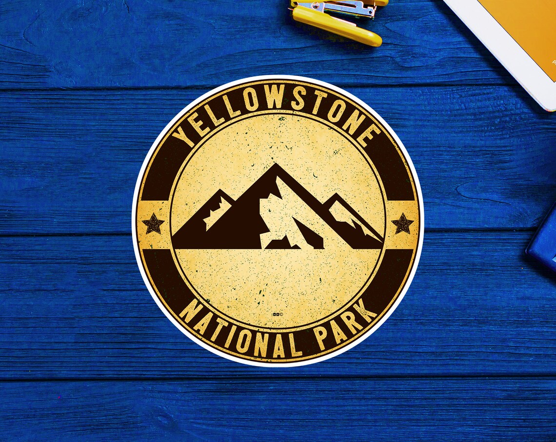 Yellowstone National Park Wyoming Decal Sticker Vinyl Mountains Explore ...