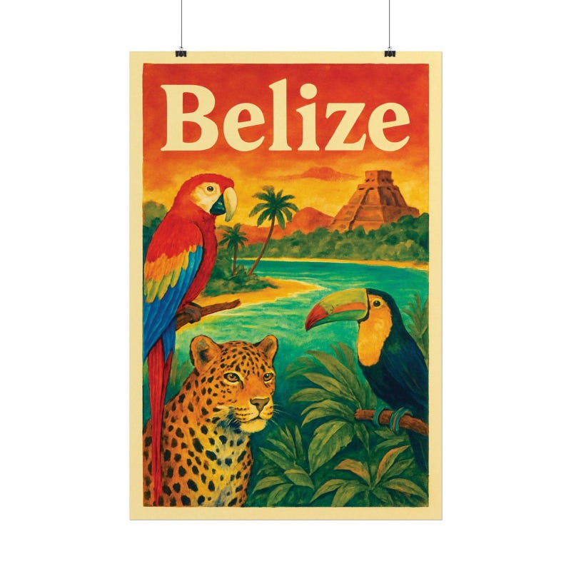 Belize Poster - Etsy