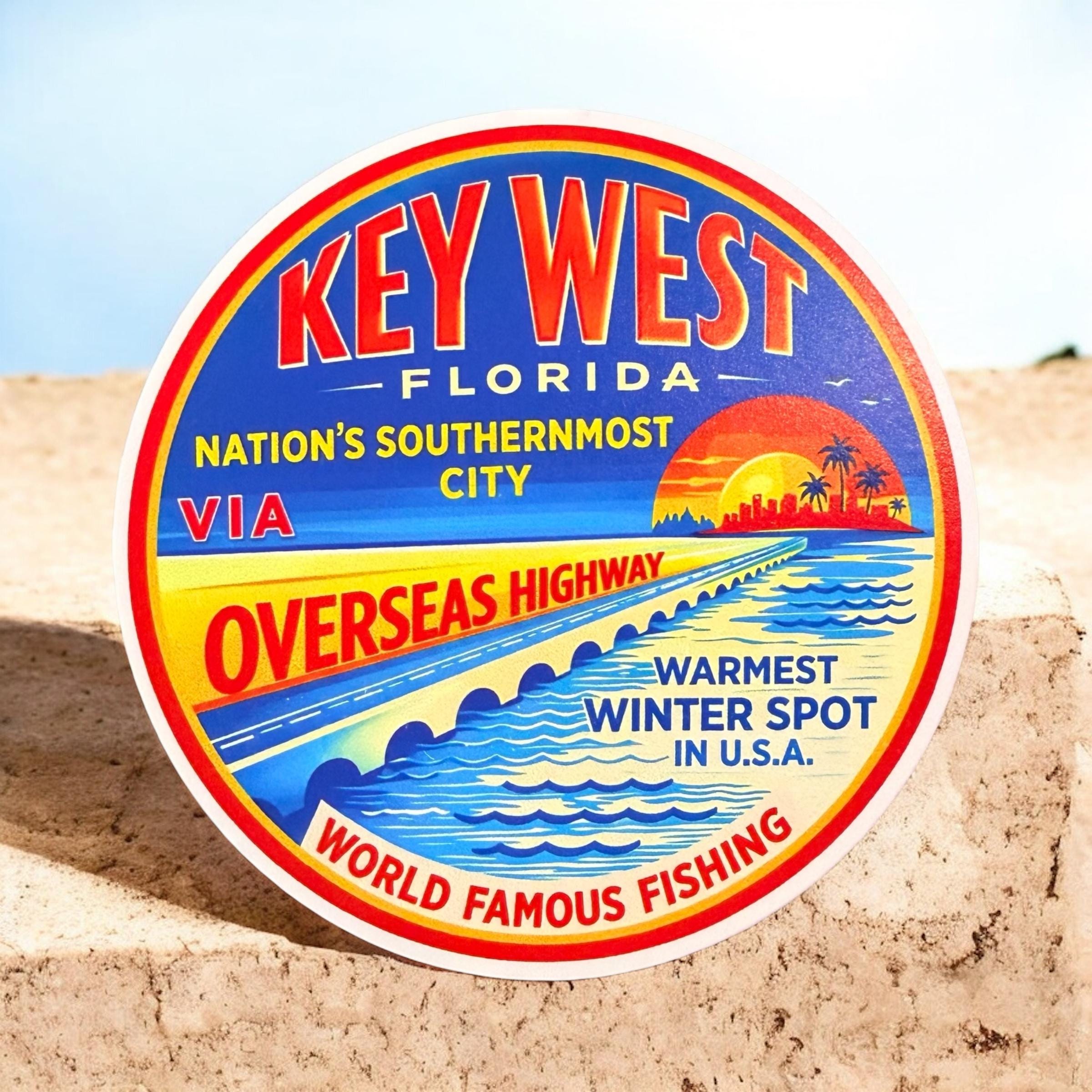 Key West Florida Vintage Travel Sticker 3