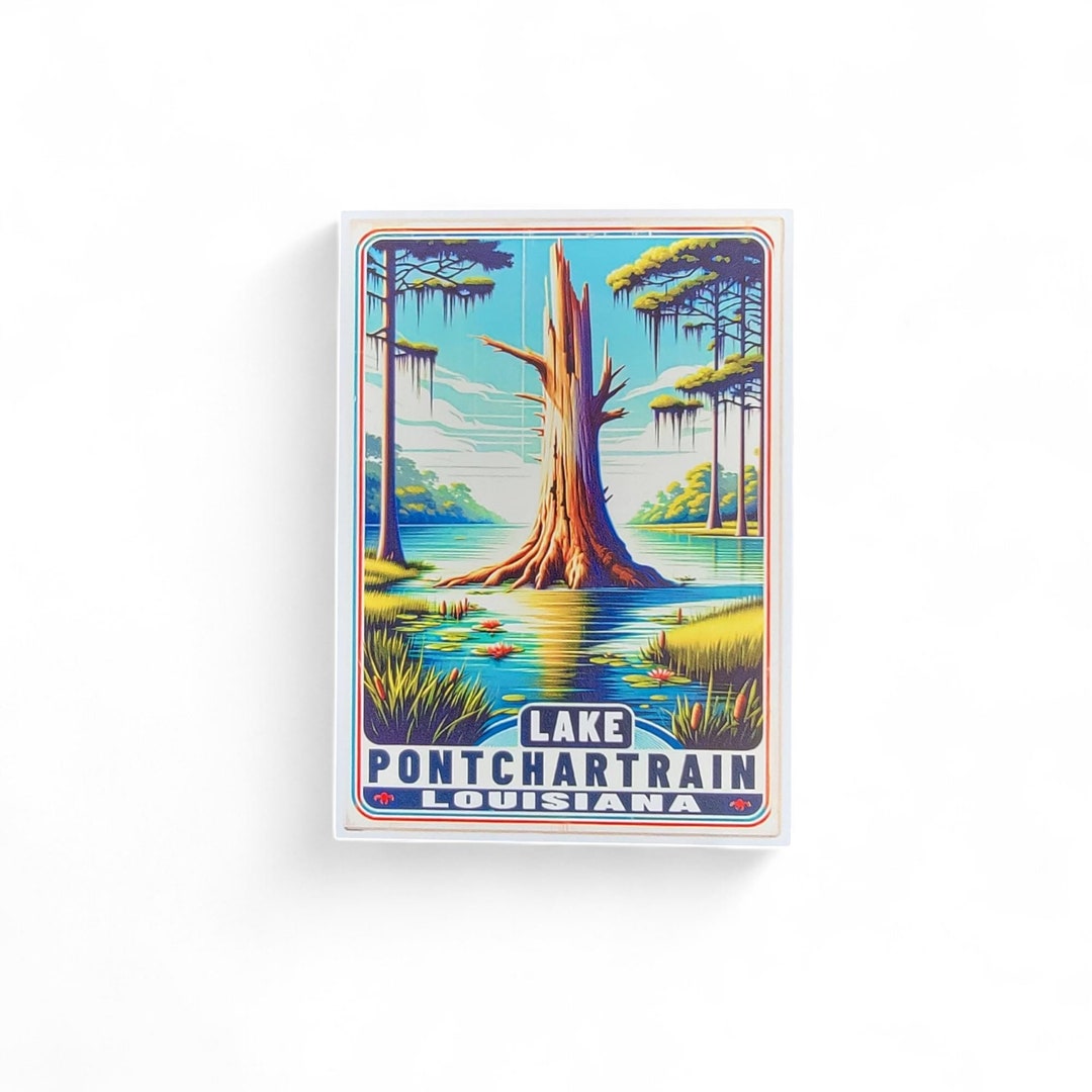 Lake Pontchartrain New Orleans Sticker Louisiana Decal 2.6" X 3.6" LA ...