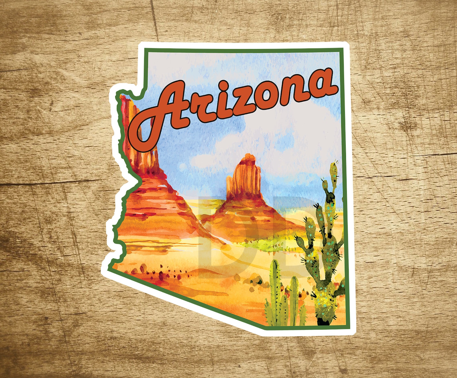 Arizona Desert Mountains Butte Cactus Sticker Decal 3.5 - Etsy