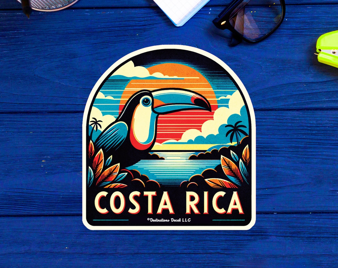 Costa Rica Pura Vida Sticker Decal Vinyl Tropical 3 25 Toucan Souvenir