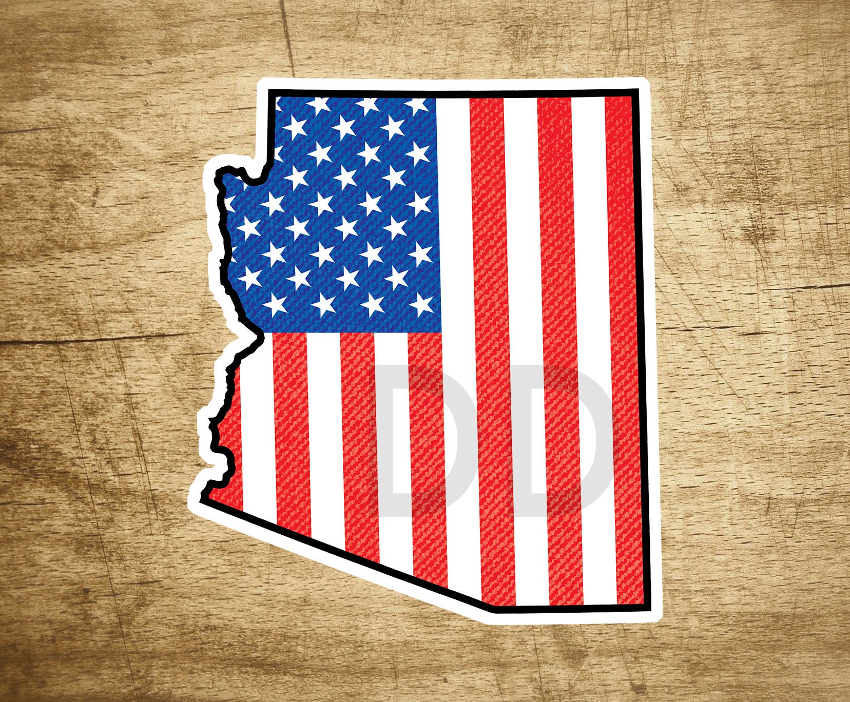 Arizona American Flag Sticker Decal 3.5" X 3" - Etsy