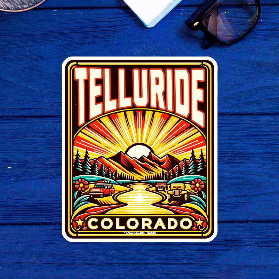 Telluride Colorado Decal Sticker Ski CO Skiing Vinyl Souvenir Indoor or ...