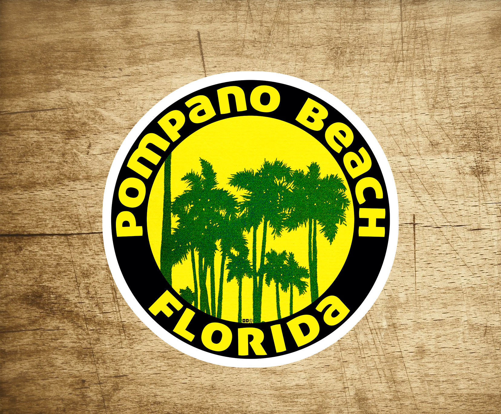 Pompano Beach Florida Decal Sticker 3" Sunset Palm Trees - Etsy