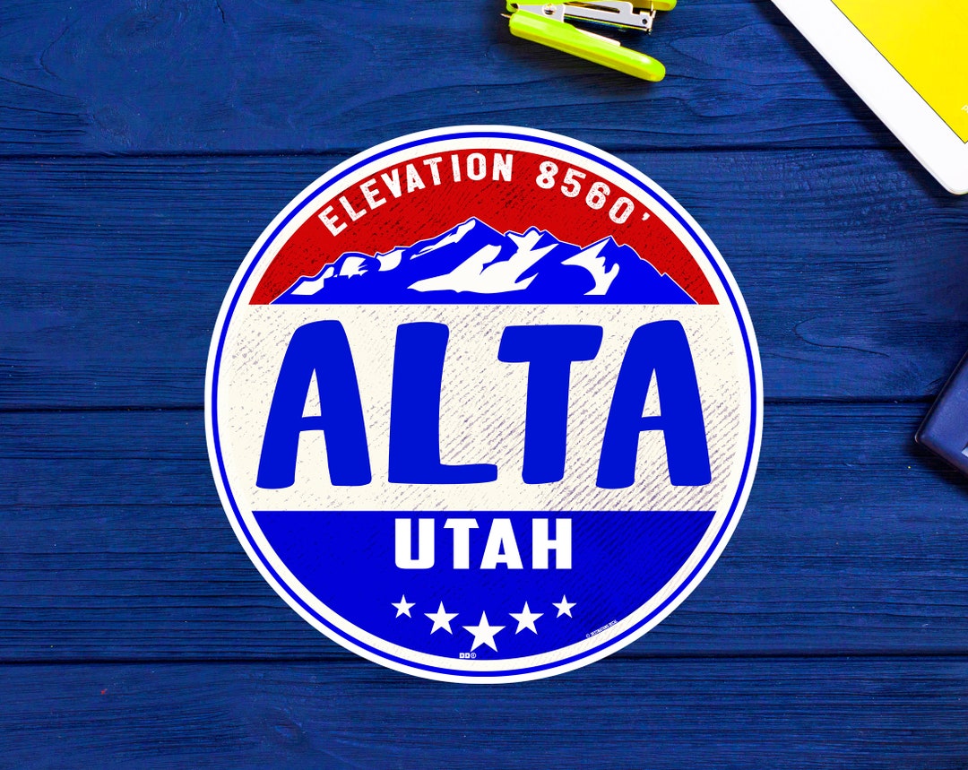 Alta Utah Skiing Decal Sticker 3" Indoor Outdoor Brighton Park City ...