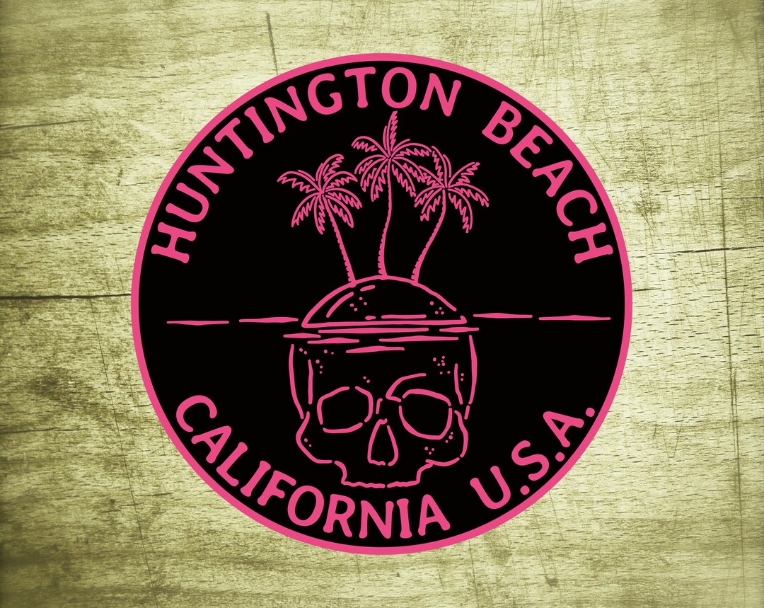 Huntington Beach California Decal Sticker 3" Surfing Pacific Ocean Surf ...