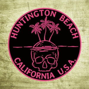 Huntington Beach California Decal Sticker 3" Surfing Pacific Ocean Surf ...