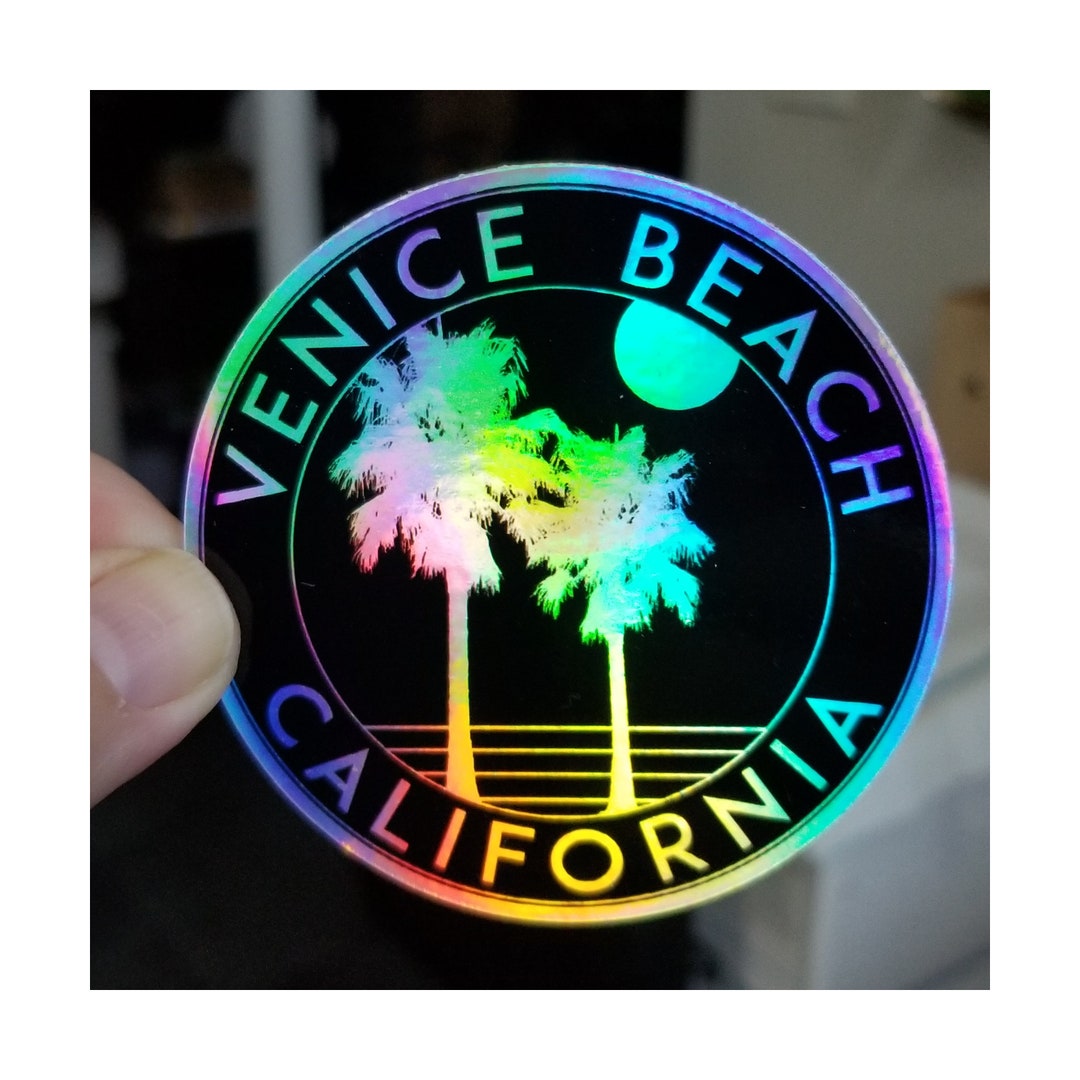 Venice Beach California 3" Sticker Decal Hologram Surfing Vinyl ...