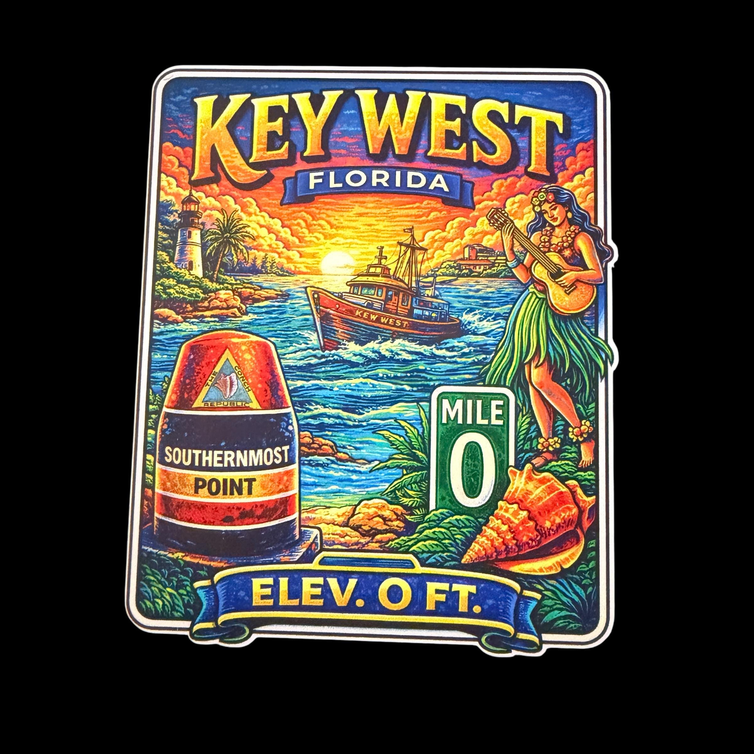 Key West, Florida Sticker 3.25