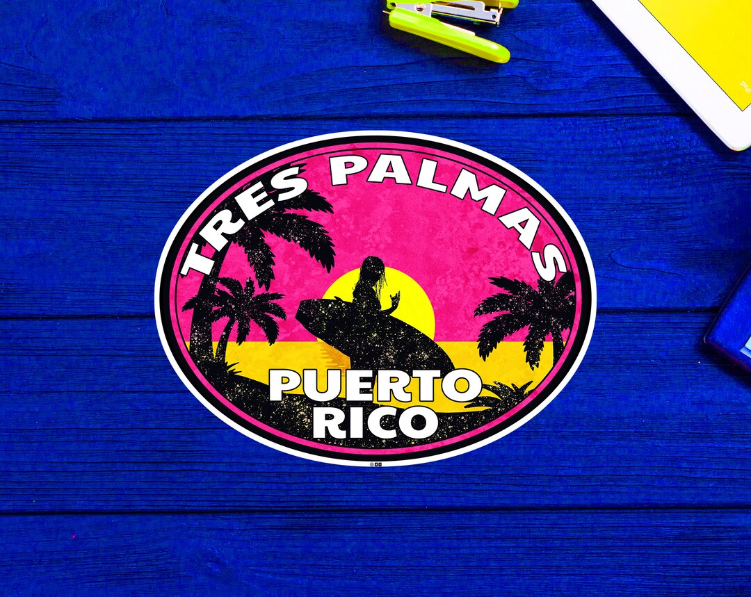 Tres Palmas Puerto Rico Beach Sticker 3.75" Decal - Etsy