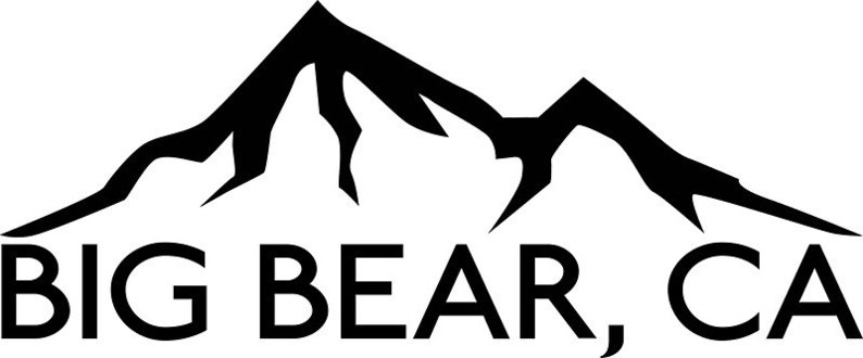 BIG BEAR California Decal Sticker Skiing Ski Mountain Mountains ...