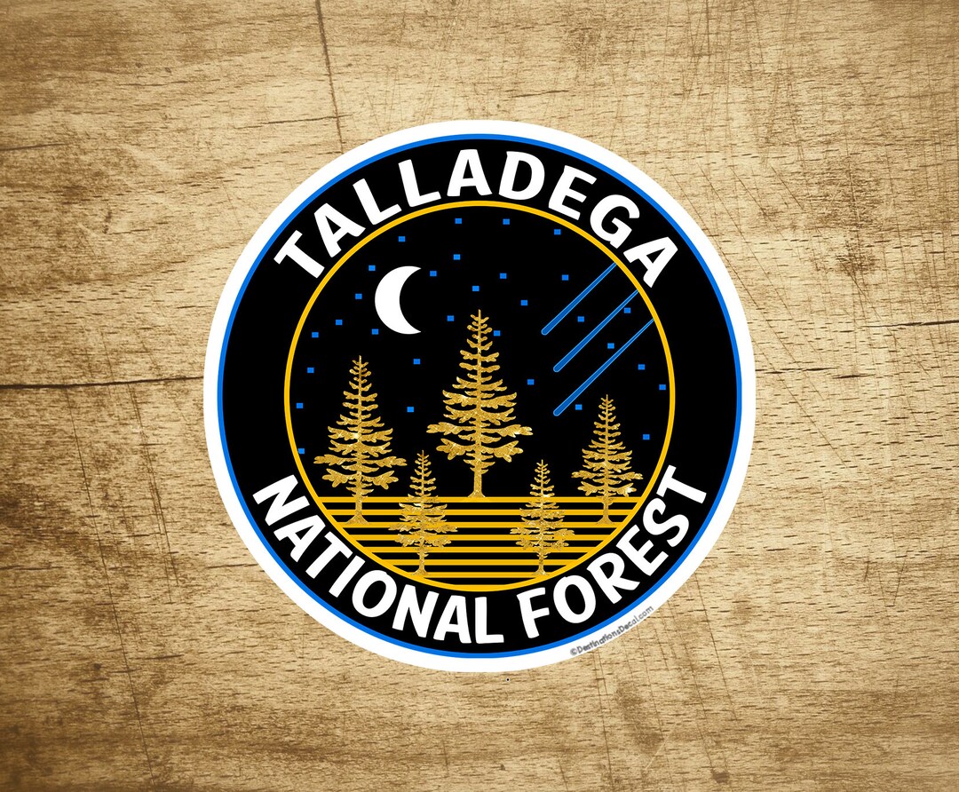 Talladega National Forest 3" Vinyl Decal Sticker Alabama Black Gold - Etsy