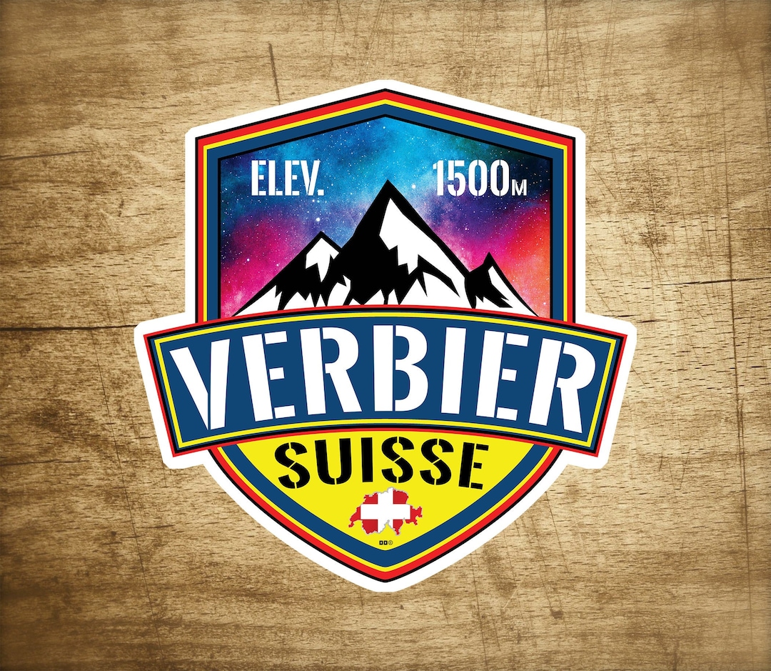 Ski Verbier Switzerland Decal 3" Sticker Skiing Matterhorn Mont Blanc ...