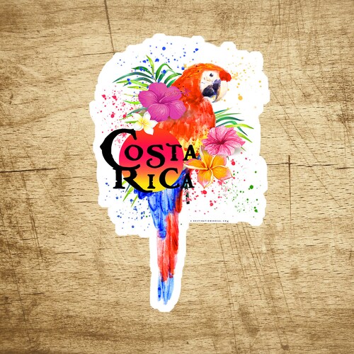 Costa Rica Parrot Sticker Decal Vinyl Indoor Outdoor Tropical - Etsy