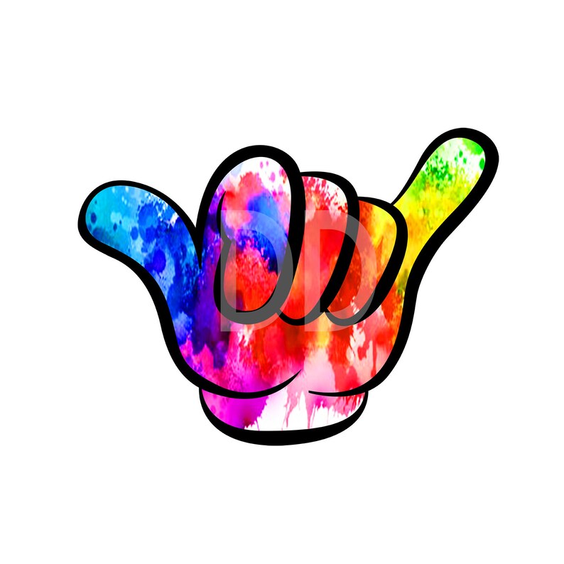 Shaka Hang Loose Sticker Rainbow Peace Hippie Hawaii Decal - Etsy