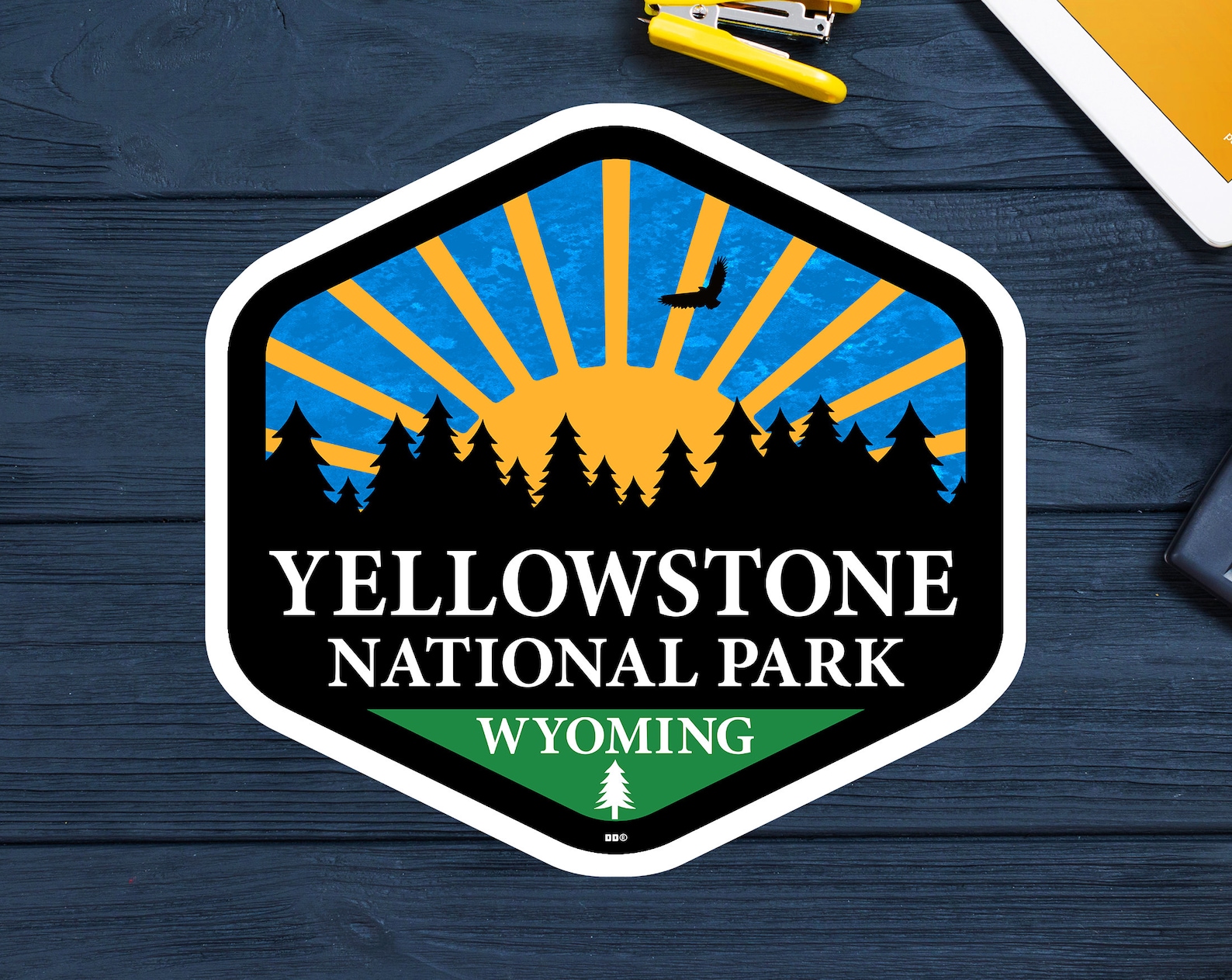 Yellowstone National Park Decal Sticker Vinyl Wyoming 3" Laptop Bumper ...