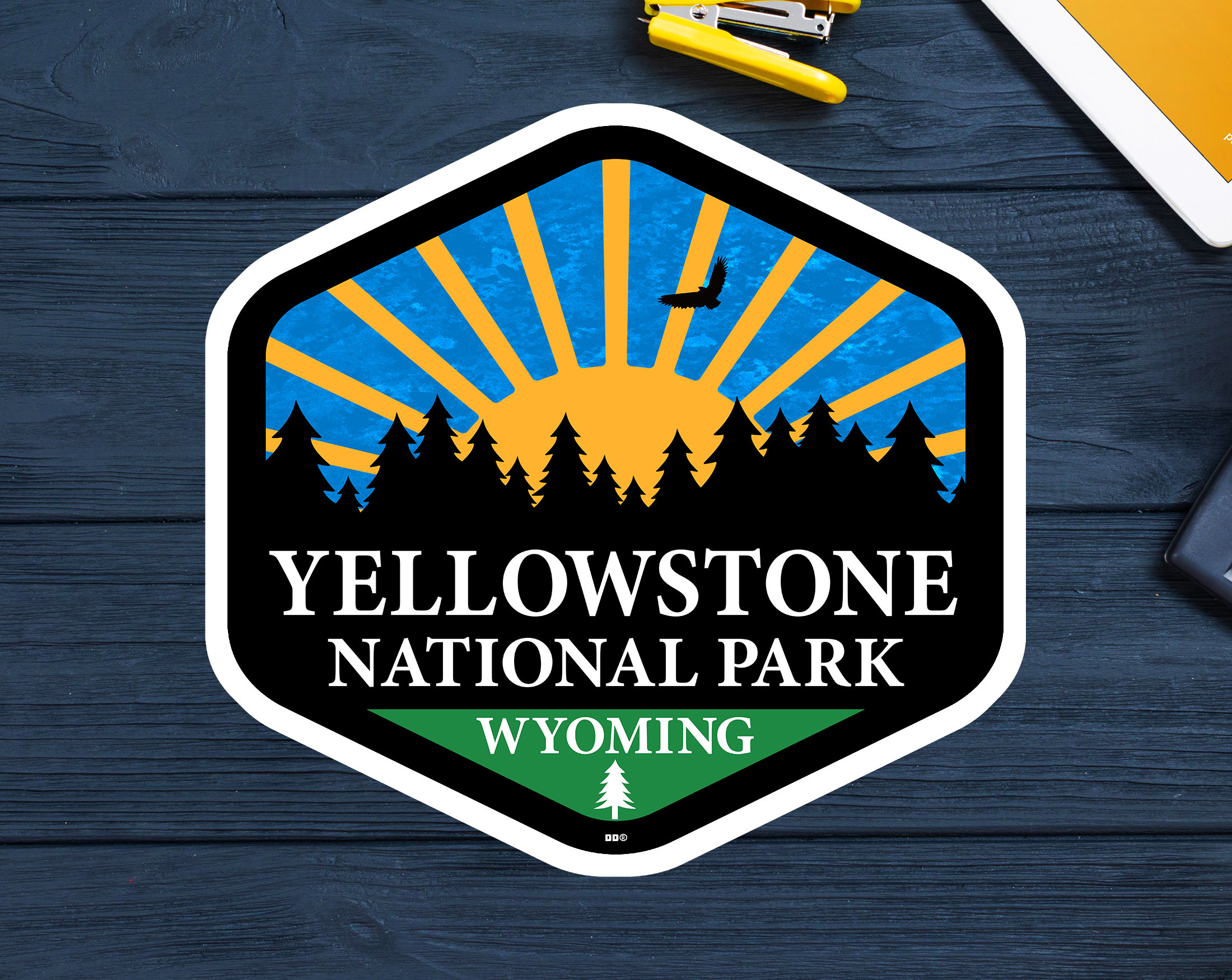 Yellowstone National Park Decal Sticker Vinyl Wyoming 3" Laptop Bumper ...