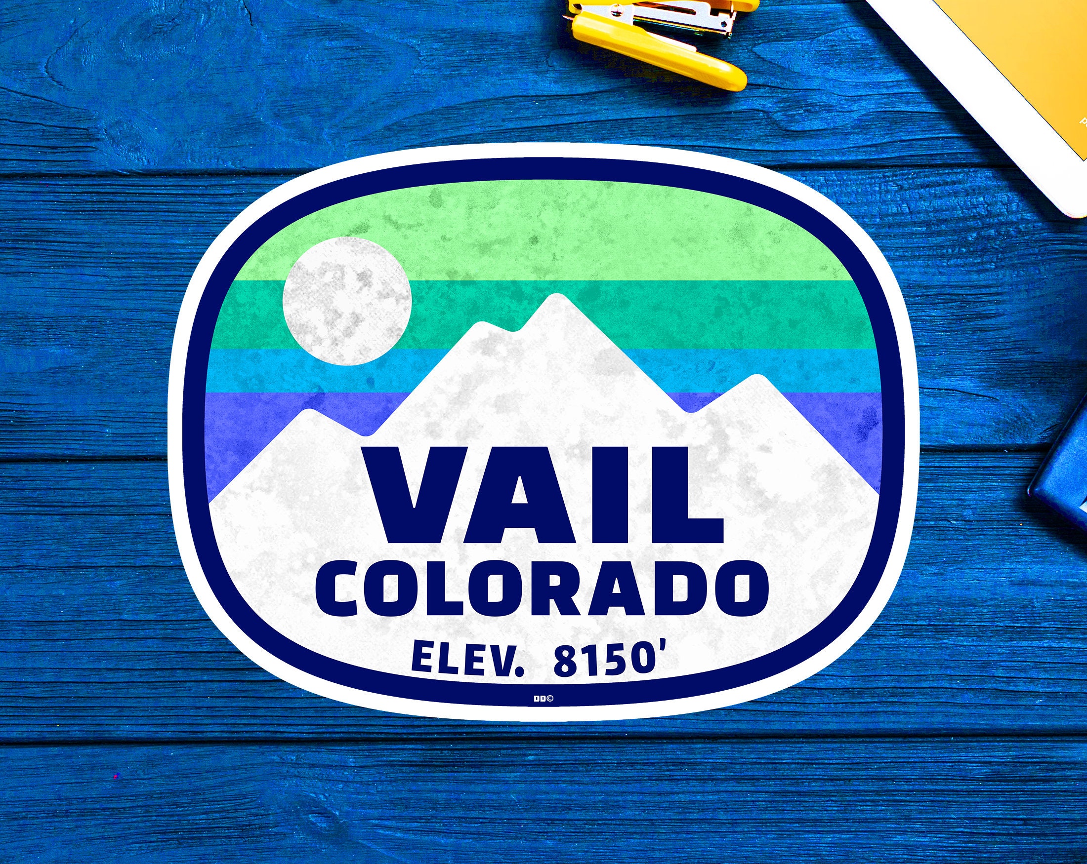 Skiing Vail Colorado Sticker Decal 3.6 x 2.75 | Etsy